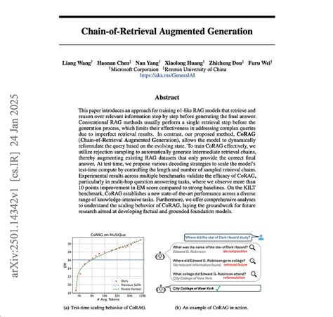Rag 논문 리뷰 Chain Of Retrieval Augmented Generation Corag — Nlp 석사연구생 블로그