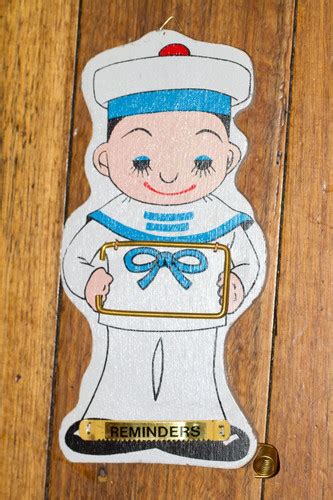 Preloved Vintage Sailor Hanging Notepad Holder Tasmanian Beauties