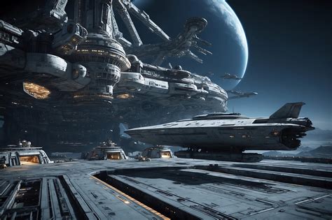 Digital Spaceship Background Images Premium Ai Generated Image