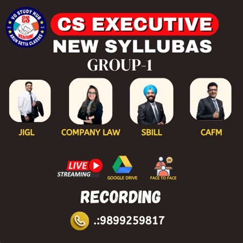 Cs Executive New Syllabus Recorded Batch Group 1 Classes Wallah