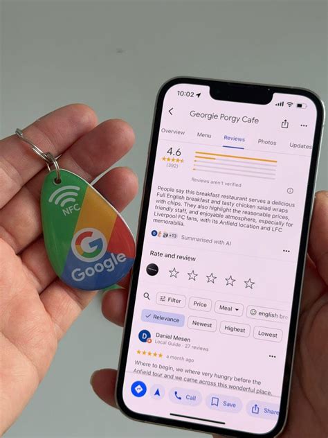 NFC Google Review Keyring Easy Fast Way To Increase Google Businesses Review Google Review Card