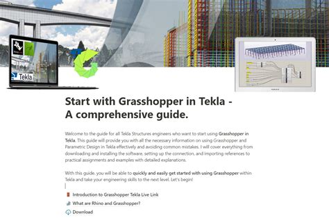 How To Start Using Grasshopper Tekla Live Link