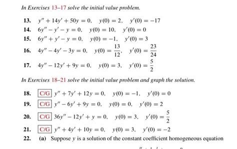 Solved Do The Following Three Initial Value Problems Also
