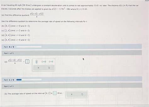 Solved A Car Traveling 60mph88ftsec Undergoes A Constant