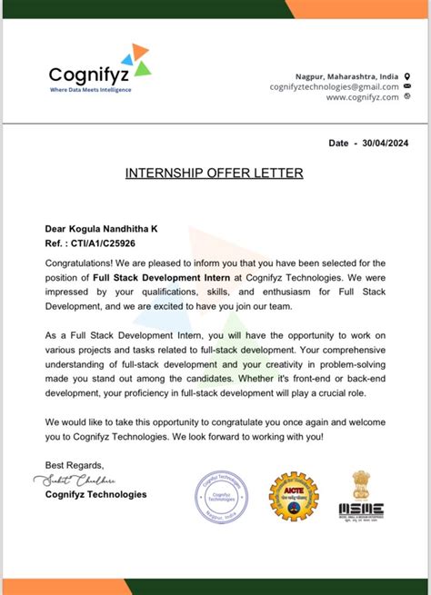 Kogula Nandhitha On Linkedin Cognifyztech Cognifyztechnologies