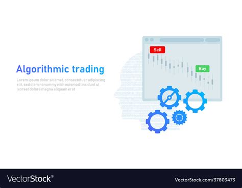 Algorithmic Trading Robot Transaction Trade Vector Image