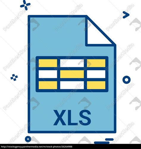 Xls Dateierweiterung Dateiformat Symbol Vektordesign Lizenzfreies