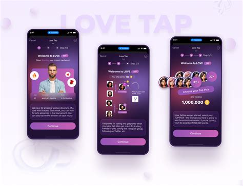 ui andux design mobile app love tap application behance