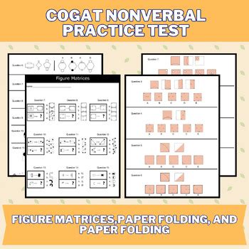 Cogat Review Practice Pack 3rd And 4th Grade Ted Test Prep All Subtests