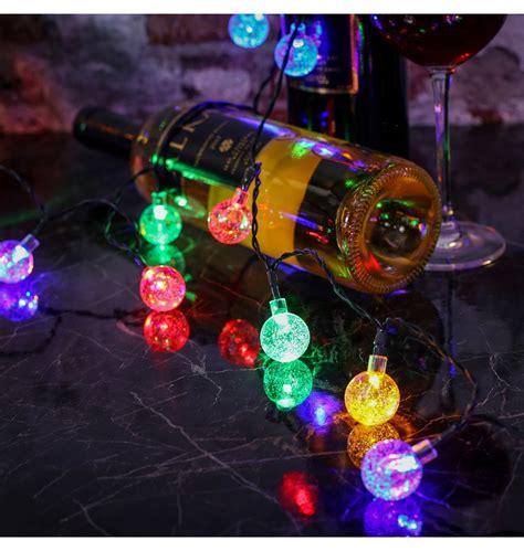 태양광 Led 30구 스노우볼 가랜드 전구 6m 야외조명등 티몬