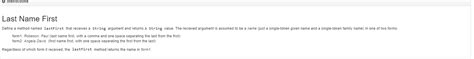 Solved Instructions Last Name First Define A Method Named