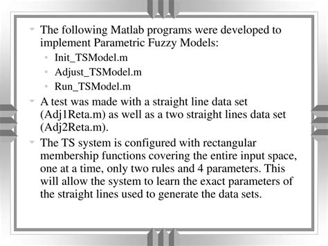 ppt takagi sugeno fuzzy inference parametric fuzzy system