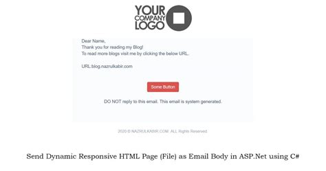 Send Dynamic Responsive HTML Page File As Email Body In ASP Net Using C Zian S Blog