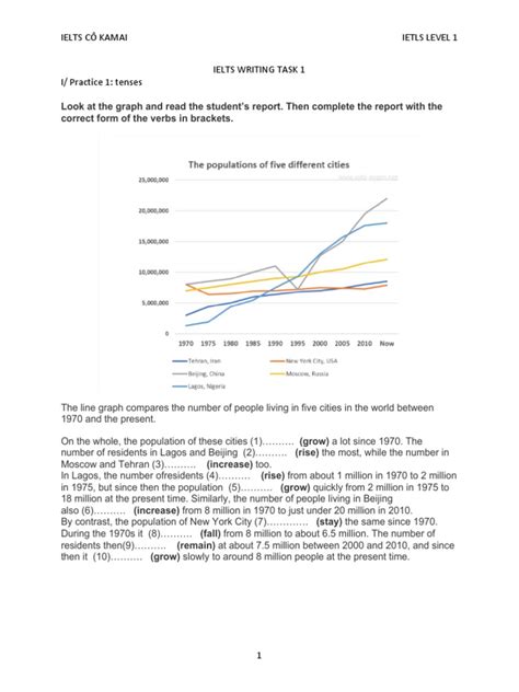 Ielts Writing Task 1pdf Pdf Syntax Grammar