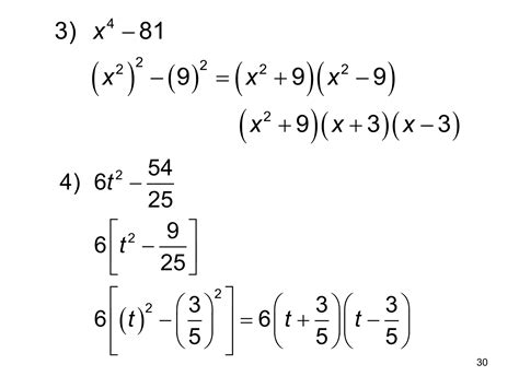 Complete Factoring Rules Ppt