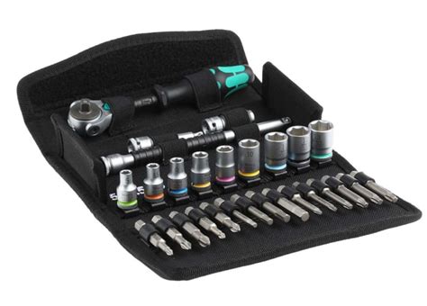 05004016001 Wera Wera 28 Piece Metric 1 4 In Standard Socket Bit Set With Ratchet 6 Point