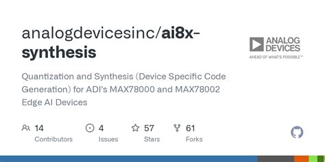Github Analogdevicesincai8x Synthesis Quantization And Synthesis Device Specific Code