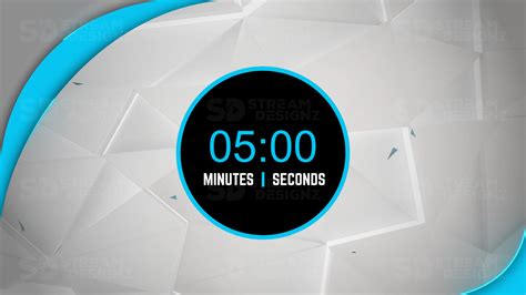 Stream Countdown Timer Overlay - "Arctic" - Blue & White | Stream Designz