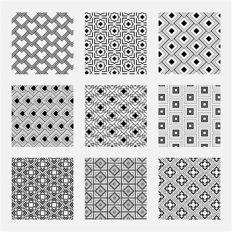 Premium Vector A Set Of Geometric Squared Vector Shapes Seamless