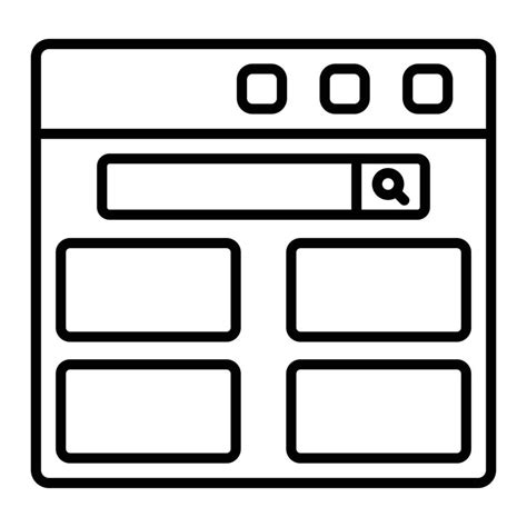 Web Browser Line Icon Vector Art At Vecteezy