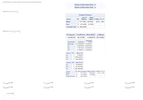 answered use sas output for a random sample of… bartleby