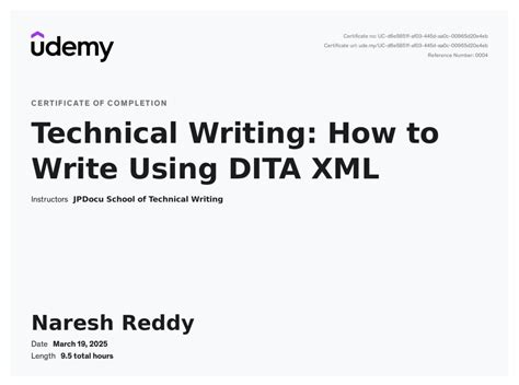 Udemy Course Completion Certificate Naresh Reddy B