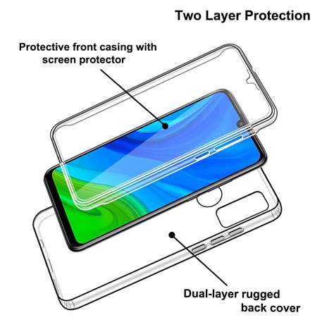 SDTEK Case For Huawei P Smart Full Clear Cover Integrated Screen Protector