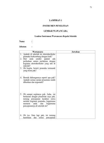 Detail Contoh Instrumen Wawancara Penelitian Kualitatif Koleksi Nomer 40
