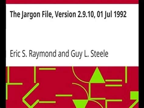 Audiobook The Hackers Dictionary The Jargon File