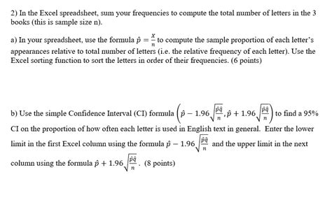 2 In The Excel Spreadsheet Sum Your Frequencies To Compute The Total
