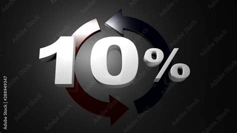 Vidéo Stock The Write 10 In Front Of A Red And A Blue Arrows Rotating In A Circel 3d