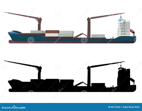 Container Ship Vector Stock Images Image 8617664