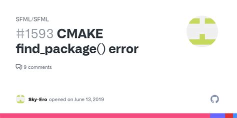 Cmake Findpackage Error · Issue 1593 · Sfmlsfml · Github