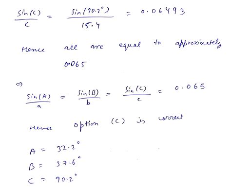 Solved 1 Find The Missing Parts Of The Triangle Round To The Nearest Tenth When Necessary Or