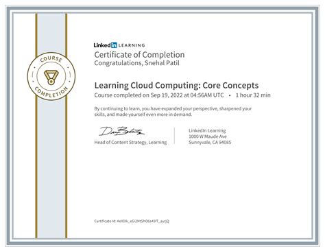 snehal patil on linkedin certificate of completion