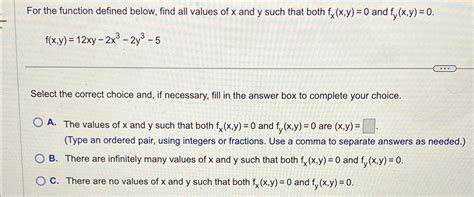 solved for the function defined below find all values of x