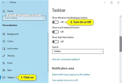 Hide Or Show Windows Ink Workspace Button On Taskbar In Windows 10