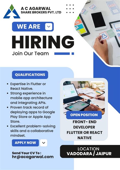 🌟 Were Hiring Front End Developer Flutterreact Native 🌟 Ac Agarwal