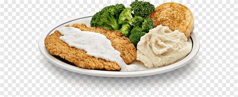 치킨 프라이드 스테이크 바삭한 프라이드 치킨 소시지 그레이비 프라이드 치킨 잎 야채 음식 Png Pngegg