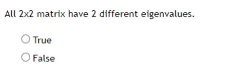 Answered All 2x2 Matrix Have 2 Different Bartleby
