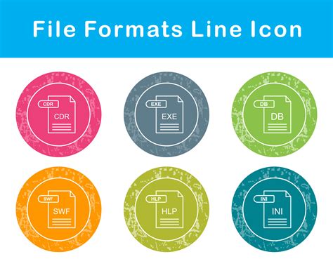 File Formats Vector Icon Set 20707836 Vector Art At Vecteezy