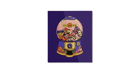 Yokai Gachapon Mounted Aluminum Print Threadless Artist Shop