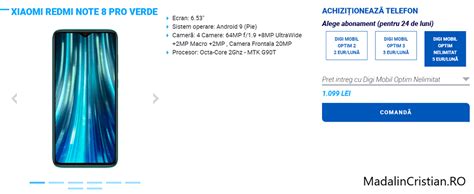 Xiaomi Redmi Note Pro N Oferta Volte I Vowifi A Digi Mobil Madalincristian Ro