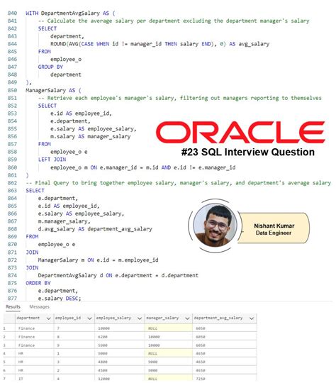𝐌𝐮𝐬𝐭 𝐓𝐫𝐲 Oraclehard Level Sql Interview Question — Solution Nishant Kumar