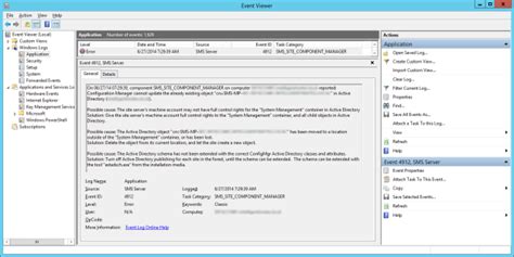 system center 2012 r2 configuration manager error event id 4912