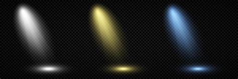 현실적인 장면 조명 세트 무료 벡터