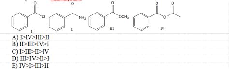 Solved Rank The Following Carboxylic Acid Derivatives In
