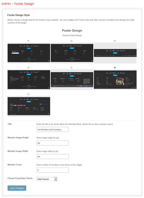 Advanced Footer Plugin Socialengine