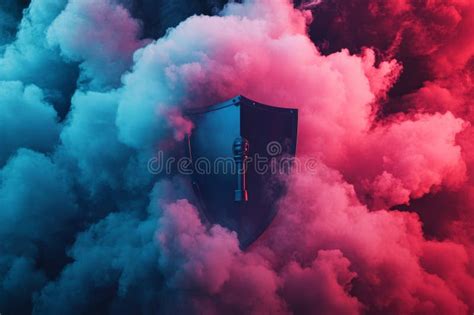 Data Protection Cyberattacks Cybersecurity Concept On Blue Background