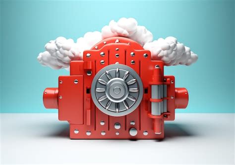 Premium Ai Image Cloud Computing Ransomware Cyber Security Internet Technology 3d Illustration